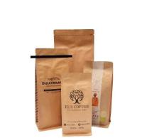China Custom Printed Kraft Paper Resealable Food Bags with Ties and Valve 10000 Pcs for sale