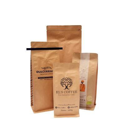 China Custom Printed Kraft Paper Resealable Food Bags with Ties and Valve 10000 Pcs for sale