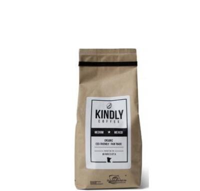 China Custom Printed Food Grade Kraft Paper Popcorn Bags Flat Bottom Greaseproof 10x20cm for sale