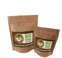 China Custom Kraft Paper Stand Up Pouch with Resealable Zipper for Spice Packaging 10000 Pcs MOQ for sale