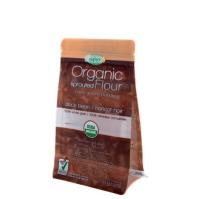 China Custom Printed Stand Up Kraft Paper Bag with Zipper and Valve 250g Food Packaging for sale