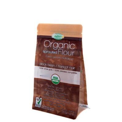 China Custom Printed Stand Up Kraft Paper Bag with Zipper and Valve 250g Food Packaging for sale
