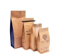 China Food Grade Kraft Paper Bag with Clear Window and Zipper for Dried Food Packaging Custom Size for sale