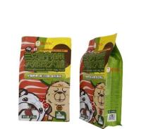 China Custom Printed 8 Side Sealed Zipper Pet Food Pouch 200 Micron Aluminum Foil Bag for sale