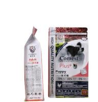 China Custom Logo Block Bottom Wet Dog Food Pouch 10000 Pieces MOQ Aluminum Foil PET PE for sale