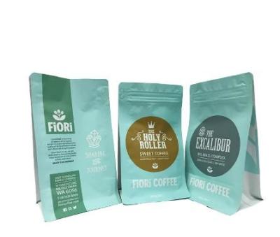 China Custom Square Bottom Gusseted Food Grade Laminated Coffee Bags 20-200 Micron for sale