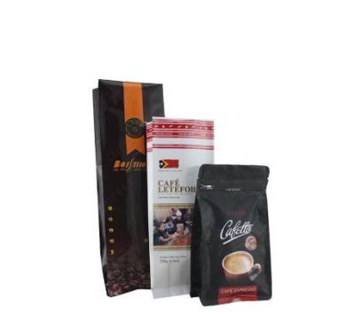 China Custom Aluminum Foil Coffee Bags with Zipper 8 Side Seal Food Grade 20-200 Micron for sale