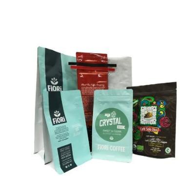 China Custom print laminated stand up matte coffee zipper bag with valve for sale