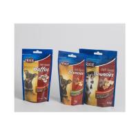 China Custom Stand Up Mango Food Pouch with Clear Window Zipper 10000pcs MOQ for sale