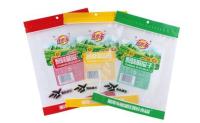 China Custom Printed 3 Side Seal Flat Pouches for Snack Food with Tear Notch 10000 Pcs for sale