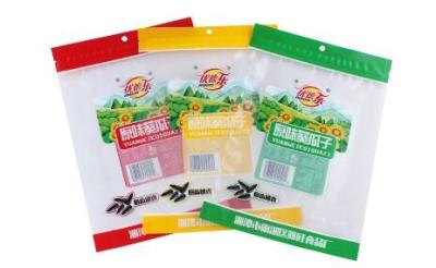 China Custom Printed 3 Side Seal Flat Pouches for Snack Food with Tear Notch 10000 Pcs for sale