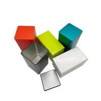 China Custom Square Metal Tea Tin Box Food Grade 100g Capacity for Coffee Cookie Candle Packaging for sale