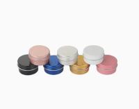China Round Aluminum Tin Cans 50ml Screw Cap Jar Containers for Cosmetics Packing for sale