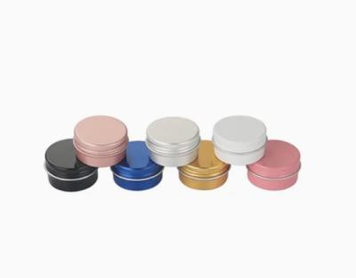 China Round Aluminum Tin Cans 50ml Screw Cap Jar Containers for Cosmetics Packing for sale