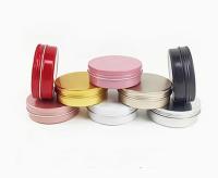 China Round Aluminum Tin Cans 50ml Screw Cap Jar Containers for Cosmetics Packing for sale