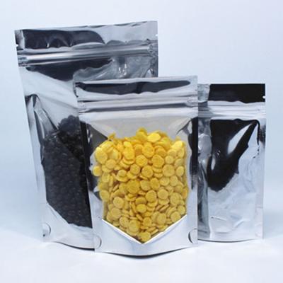 China Custom Printed Metallic Foil Mylar Stand Up Pouches with Zip Lock 10000 Pieces MOQ for sale