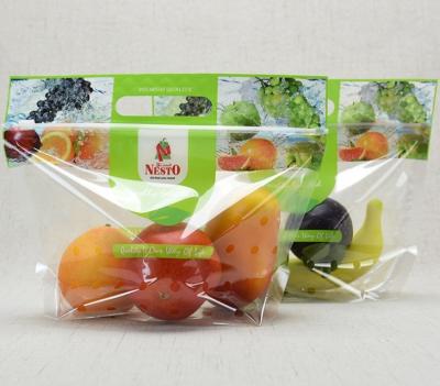 China Custom OPP Fruit Zipper Poly Bags with Air Holes for Strawberry Grape Cherry Tomato Packing for sale