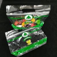 China Custom Printing Recyclable OPP Resealable Zipper Plastic Bags with Punching Hole for Fruit Packing for sale
