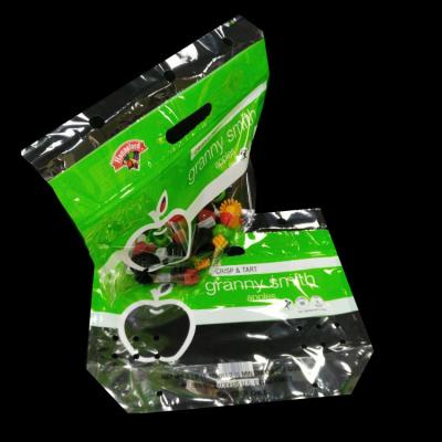 China Custom Printing Recyclable OPP Resealable Zipper Plastic Bags with Punching Hole for Fruit Packing for sale