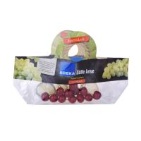 China Custom Printed OPP Zipper Food Grade Plastic Bags for Fruit Vegetables with Holes Hanger 10 Colors for sale