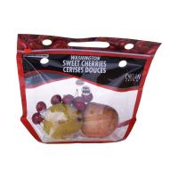 China Custom Printed OPP Zipper Food Grade Plastic Bags for Fruit Vegetables with Holes Hanger 10 Colors for sale
