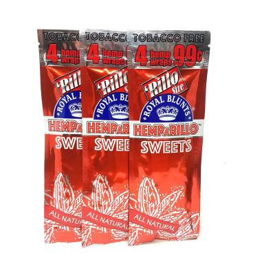 China Custom Aluminum Foil Heat Seal Reclosable Pouches for Cigar Blunt Packaging 20-200 Micron for sale