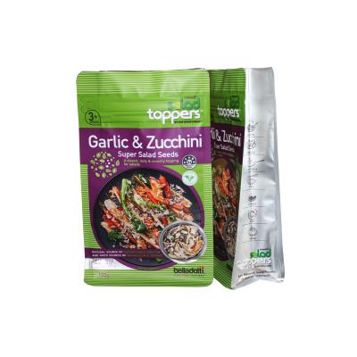 China Custom Biodegradable Stand Up Flat Bottom Bags with Resealable Zipper 10 Color Printing for sale