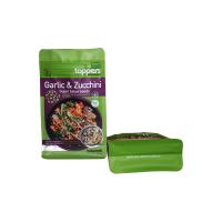 China Custom Biodegradable Stand Up Flat Bottom Bags with Resealable Zipper 10 Color Printing for sale