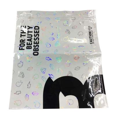 China Holographic Compostable Aluminum Foil Mylar Bag with Zipper and Window Custom Size 20-200 Micron for sale