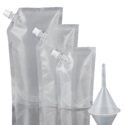 China Biodegradable Cornstarch Stand Up Pouch 8oz 16oz 32oz Transparent Liquid Packaging Doypack for sale