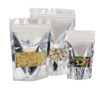 China Custom Smell Proof Mylar Bags with Window Resealable Aluminum Foil Pouches 20-200 Micron for sale