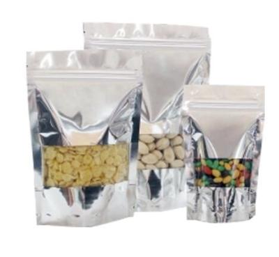 China Custom Smell Proof Mylar Bags with Window Resealable Aluminum Foil Pouches 20-200 Micron for sale