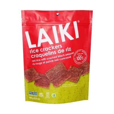 China Custom Print Food Grade Stand Up Packaging Bag With k For Snack for sale