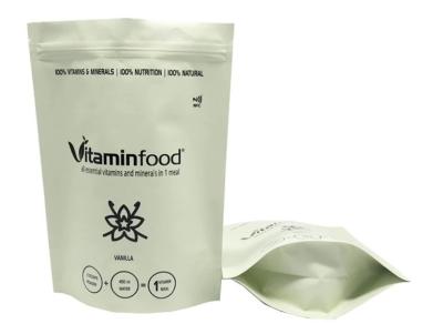 China Matte Coated Ziplock Silver Mylar Bags Aluminium Foil Food Pouches 20-200 Micron for sale