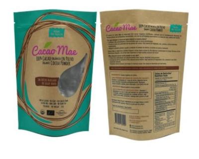 China Custom Kraft Paper Stand Up Pouch with Zipper Lock and Window 100x200mm for sale