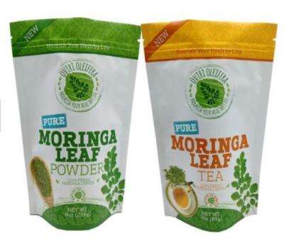 China Custom Printed Aluminum Foil Mylar Stand Up Pouch Bags for Tea Food Packaging 10000pcs MOQ for sale
