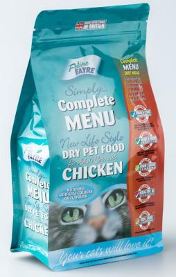 China Resealable Zipper Flat Bottom Stand Up Pouch 10kg Side Gusset Pet Food Packaging Bag for sale