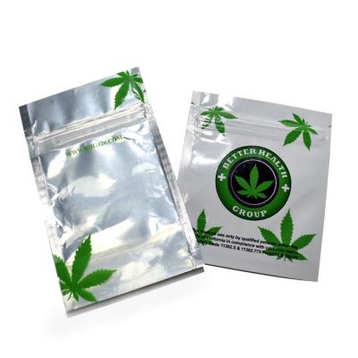 China custom printed OPP child smell proof weed exit plastic mini zipper mylar bags for sale
