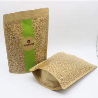 China Resealable Kraft Paper Zipper Bags 20-200 Micron Custom Logo Food Grade Eco Friendly for sale