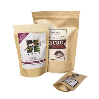 China Free samples available biodegradable feature and plastic material kraft paper stand up zipper coffee tea bags for sale