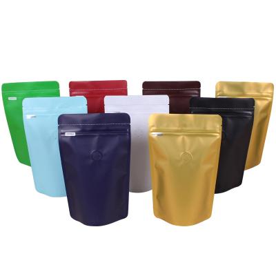 China Custom Printed Stand Up Zipper Pouch Eco-friendly Aluminum Foil Coffee Packaging Bag With Valve for sale