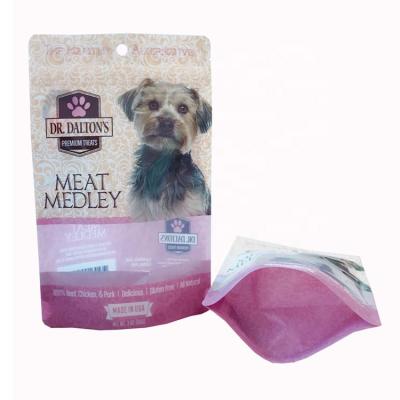 China Custom Printed 250g Plastic Dog Pet Food Packaging Bag with Resealable Zipper and Window for sale