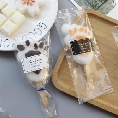 China clear printing packing food safe popsicle plastic bag  with sticker for sale