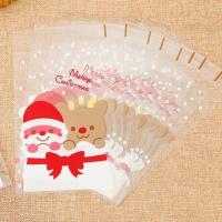 China Custom Clear Plastic Candy Bags with Golden Twist Ties for Cookie Snack Wrapping 100x150mm for sale
