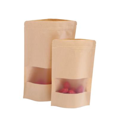 China Food Grade certificate candy nuts bean zip lock kraft paper bag for sale