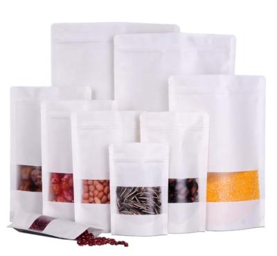 China Custom Food Grade Kraft Paper Stand Up Pouch with Zipper 10000 Pieces MOQ for sale