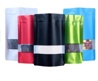 China Custom Printed Aluminium Foil Laminated Plastic k Food Packaging Bags with Clear Window for sale