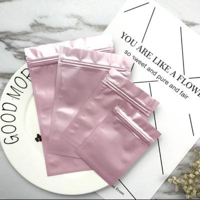 China Pink Printed Heat Seal Reusable Zipper Plastic Bags with Euro Hole for Makeup Tools Packaging 10000pcs MOQ for sale