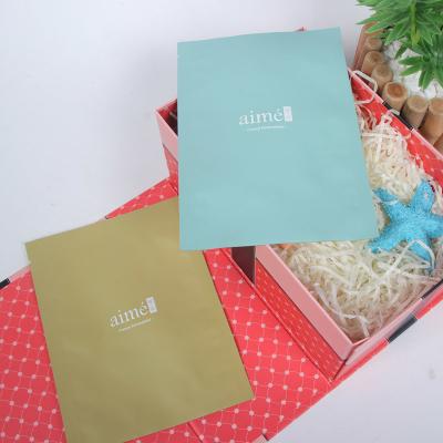 China Custom Printed Recyclable Makeup Face Mask Plastic Packing Bag PET/VMPET/PE 9 Colors for sale