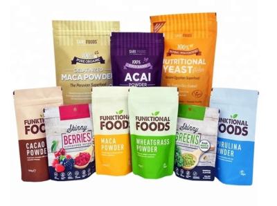 China custom printed zipper food pouch reusable mylar k plastic packaging bags for sale